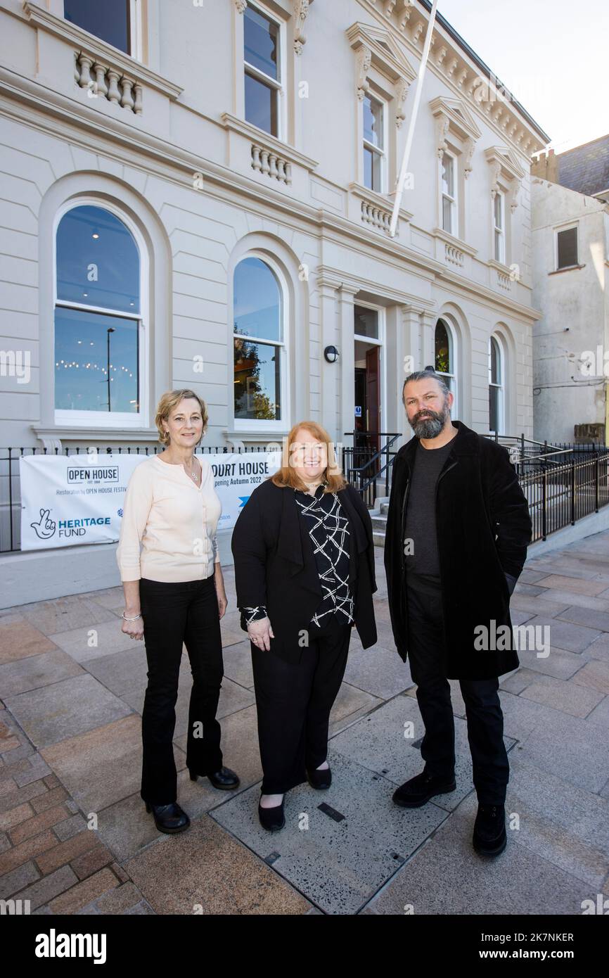 NI Justice Minister Naomi Long (centre), with Open House founders ...