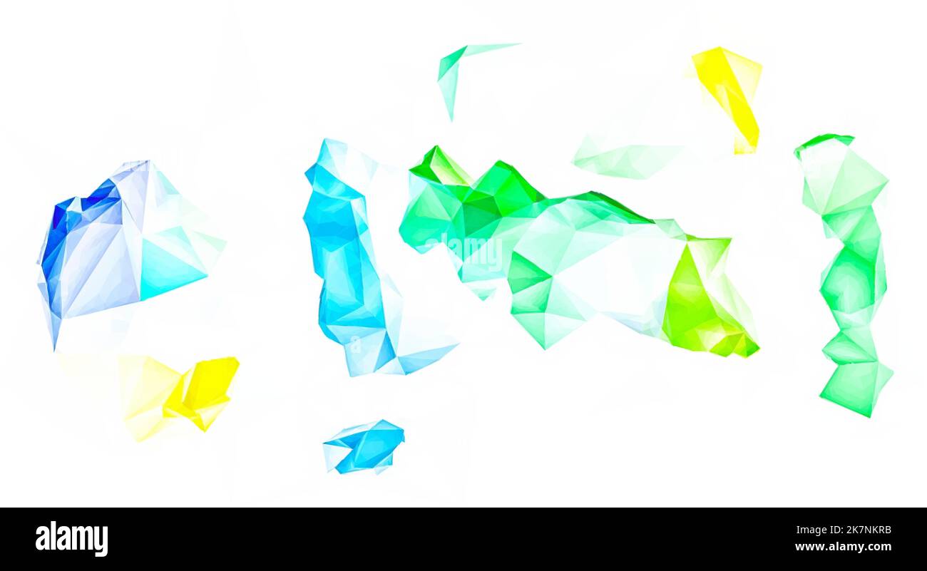 Summer Polygons. Fresh summer colours form an abstract background ...