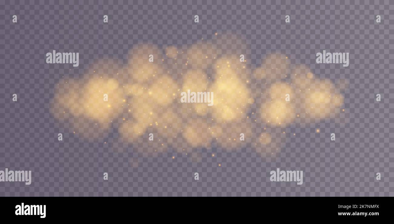 Shining bokeh isolated on transparent background. Light isolated lights ...