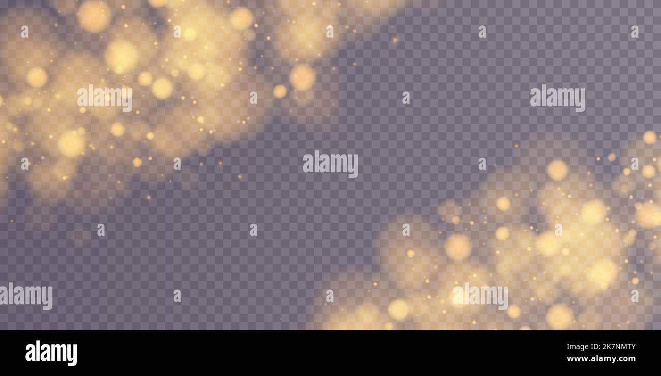 Shining bokeh isolated on transparent background. Light isolated lights ...