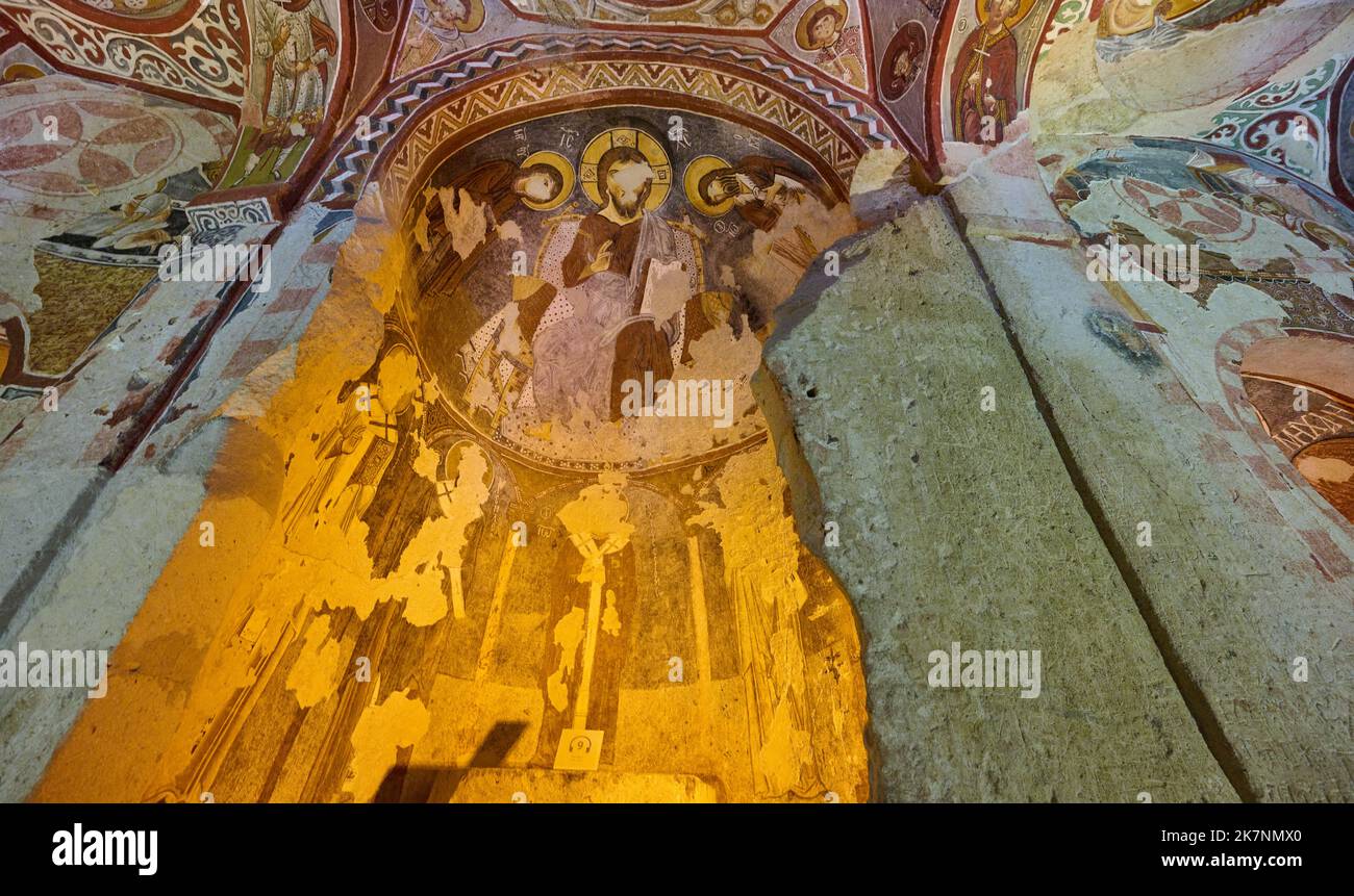 apple church or Elmali church, underground church in goreme open air ...