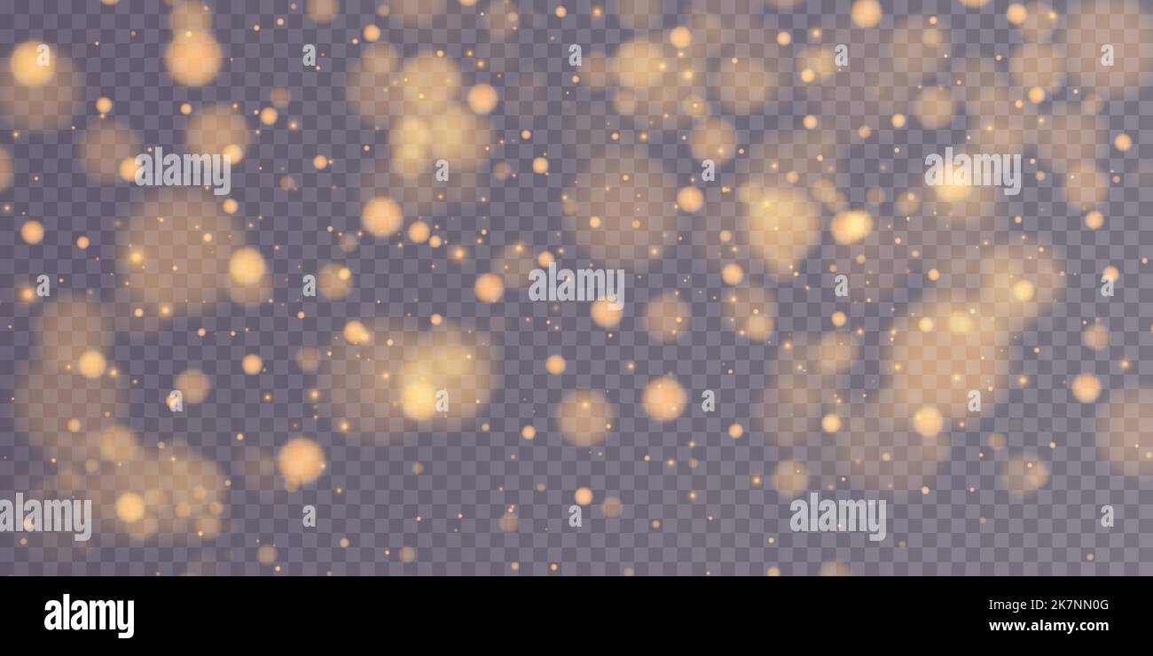 Shining bokeh isolated on transparent background. Light isolated lights ...
