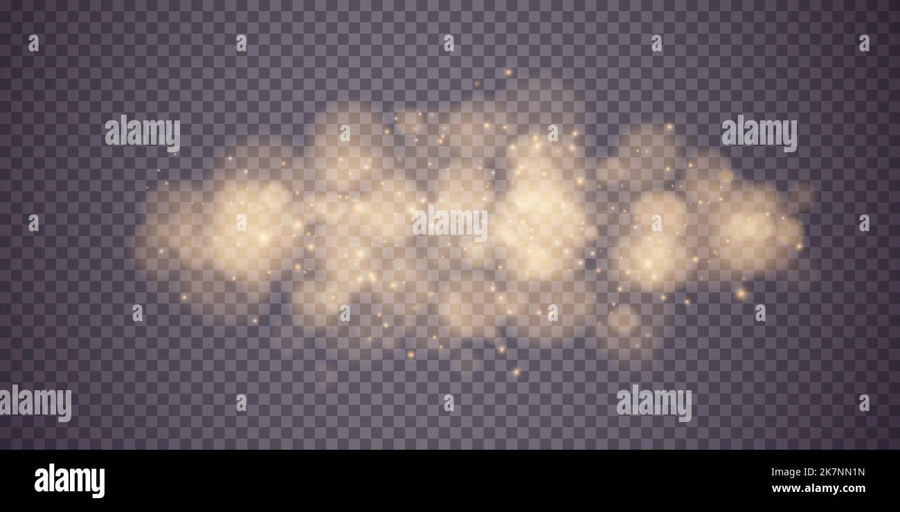 Shining bokeh isolated on transparent background. Light isolated lights ...