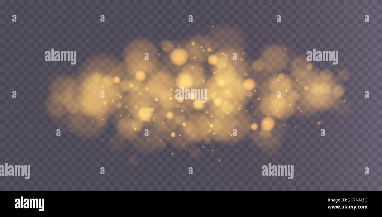 Shining bokeh isolated on transparent background. Light isolated lights ...