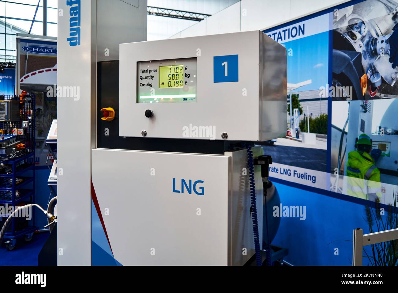 Hannover, Germany, September 24, 2022: Filling station for dispensing ...