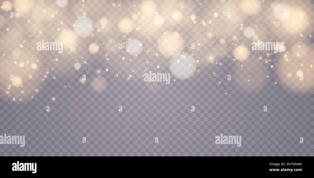 Shining bokeh isolated on transparent background. Light isolated lights ...