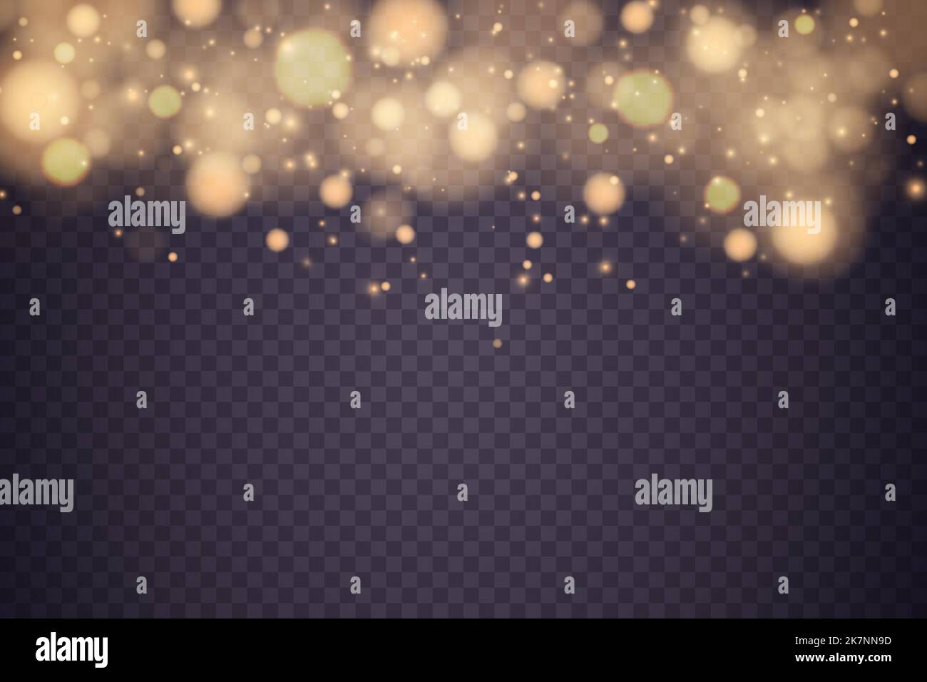 Shining bokeh isolated on transparent background. Light isolated lights ...