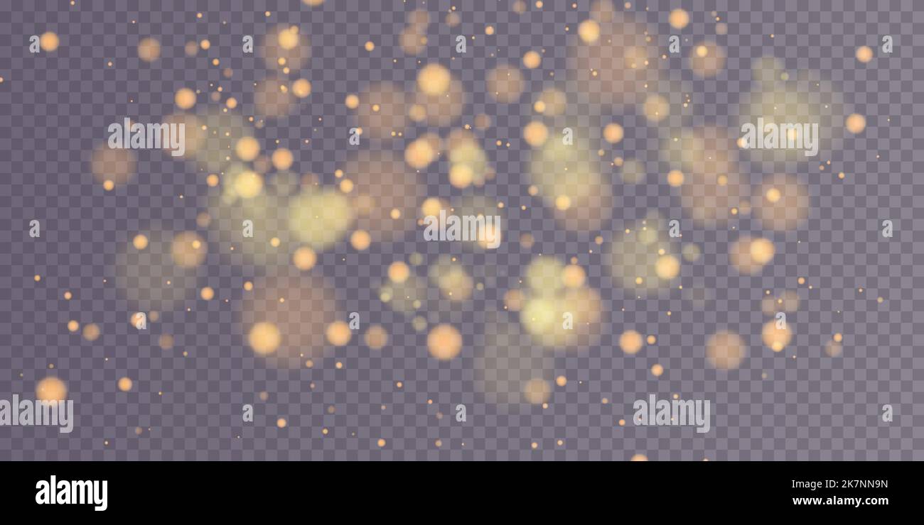 Shining bokeh isolated on transparent background. Light isolated lights ...