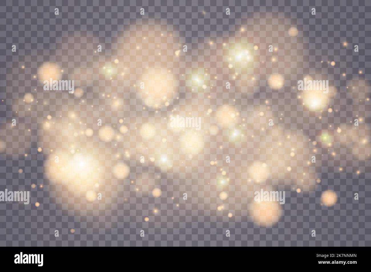 Shining bokeh isolated on transparent background. Light isolated lights ...