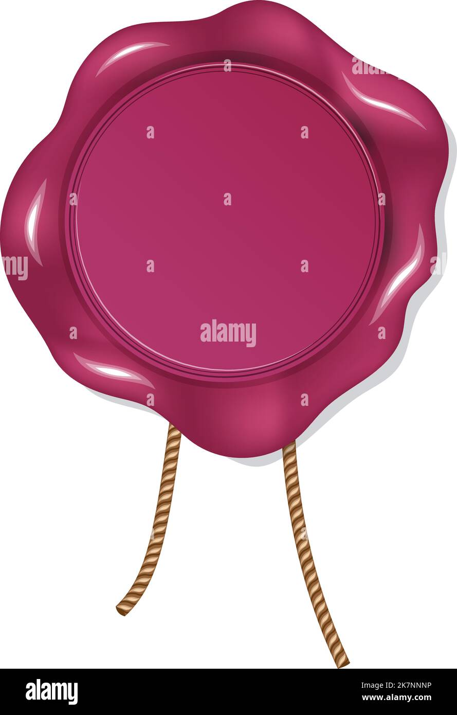 Realistic sealed wax stamp. Blank rubber label Stock Vector Image & Art ...