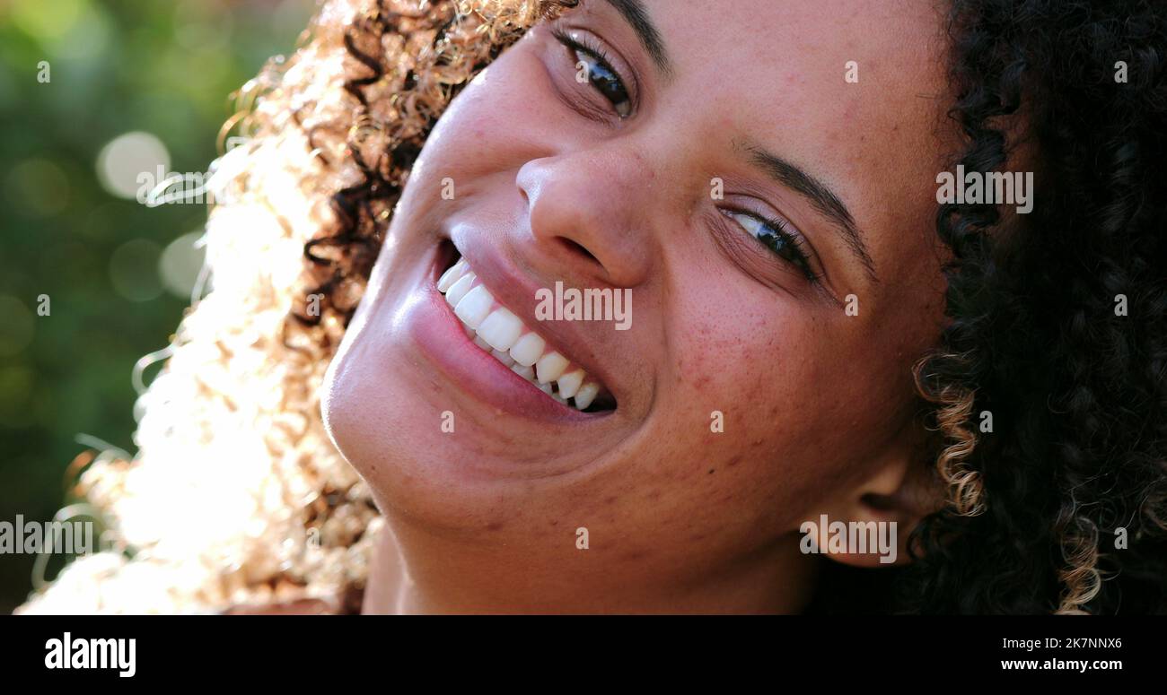 Happy Brazilian hispanic woman. Latin south american person Stock Photo ...