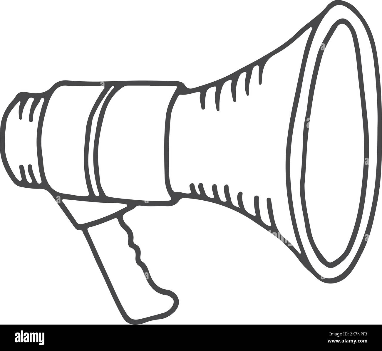 Megaphone icon. Hand drawn loud speaker sketch Stock Vector Image & Art - Alamy