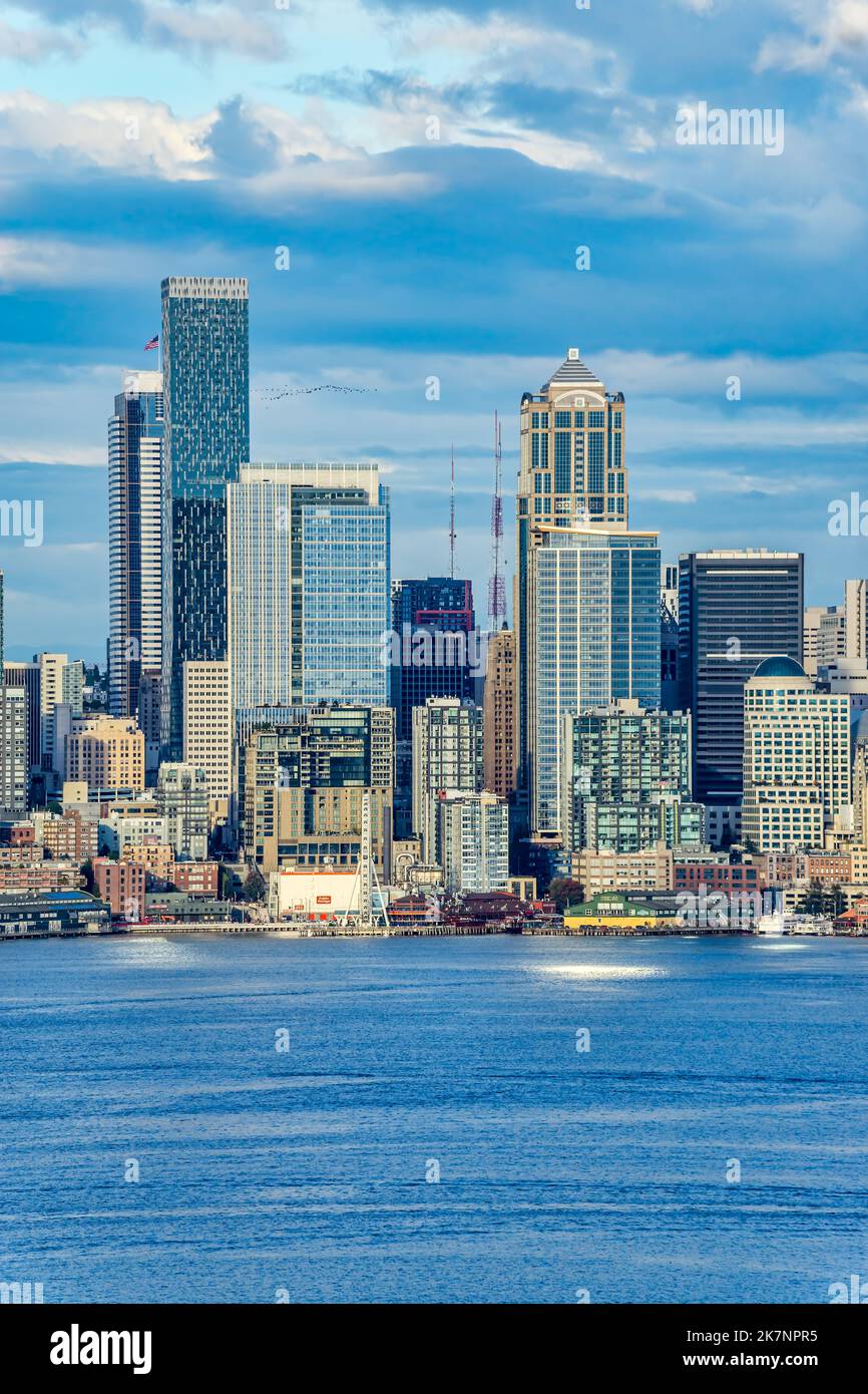 A view of the skyline in Seattle, Washingotn. Architecture shot Stock ...