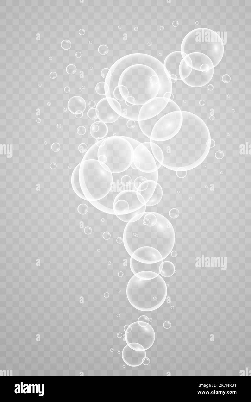 A set of colorful and colorful soap bubbles to create a design ...