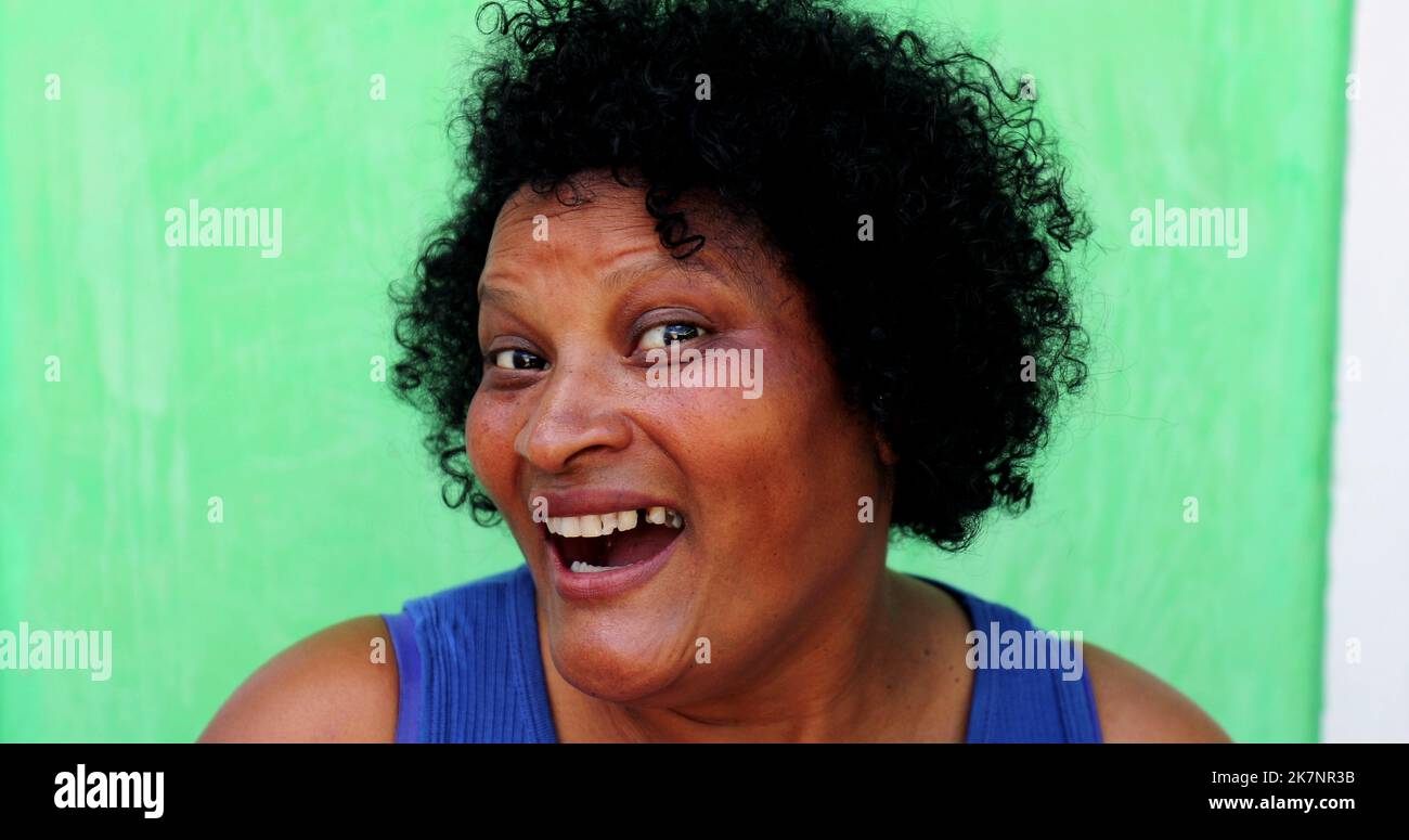 Brazilian woman smiling. hispanic latin person happy smile. real people ...