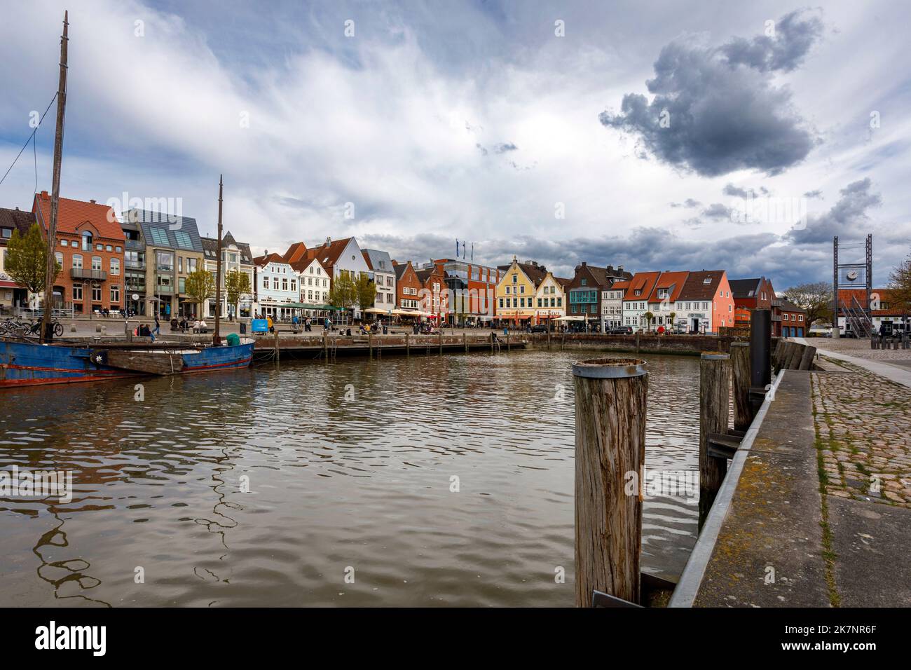 Binnenhafen – Inland port of Husum Stock Photo - Alamy