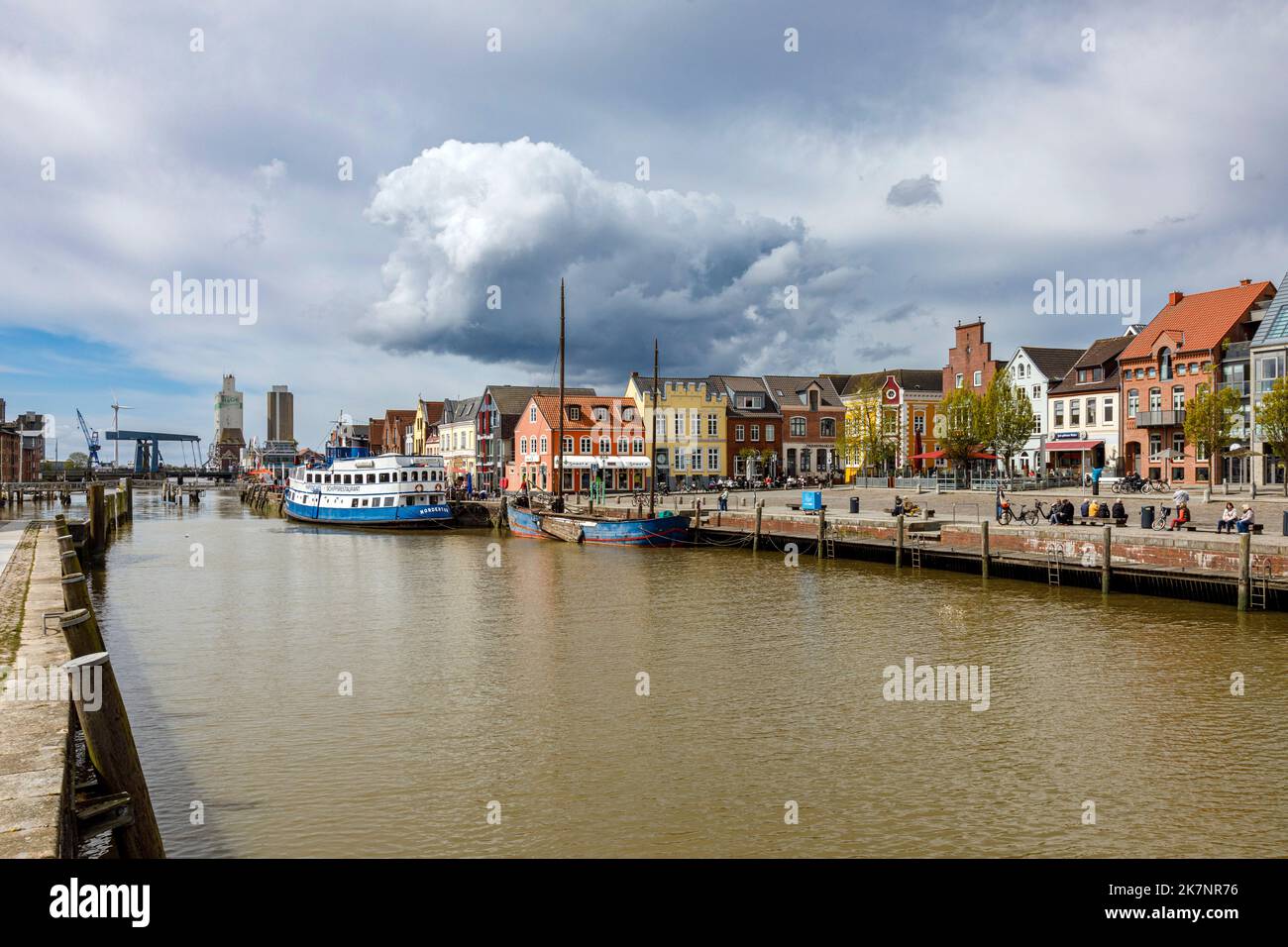 Downtown around the inland port of Husum Stock Photo - Alamy