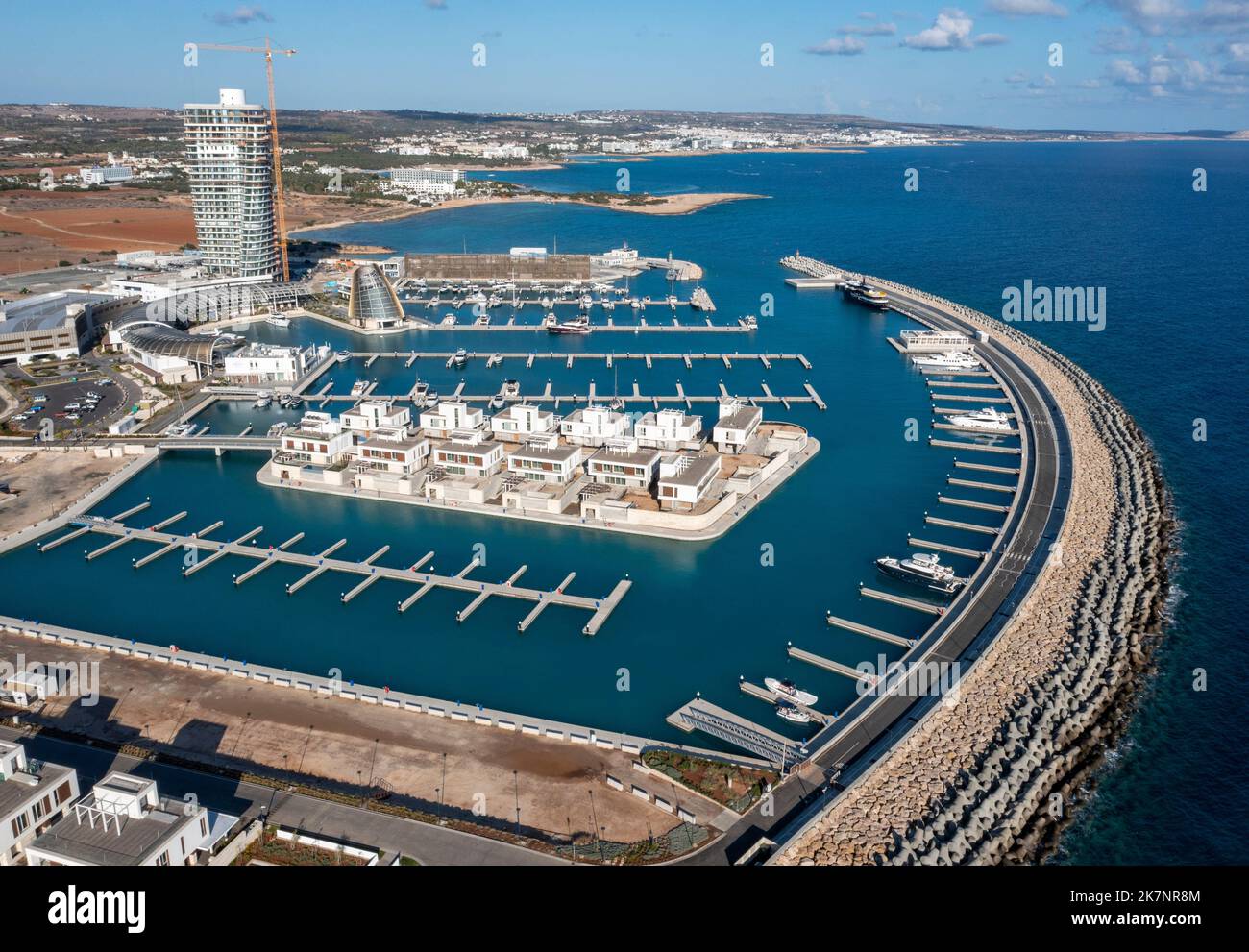 Aerial view of Ayia Napa Marina, Ayia Napa, Cyprus Stock Photo - Alamy