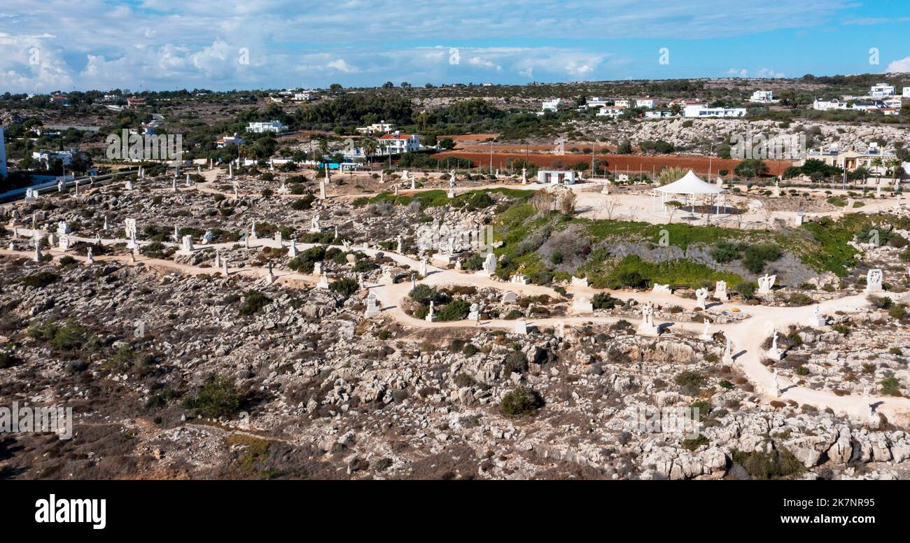 Aerial view of the Ayia Napa Sculpture park, Cyprus Stock Photo - Alamy