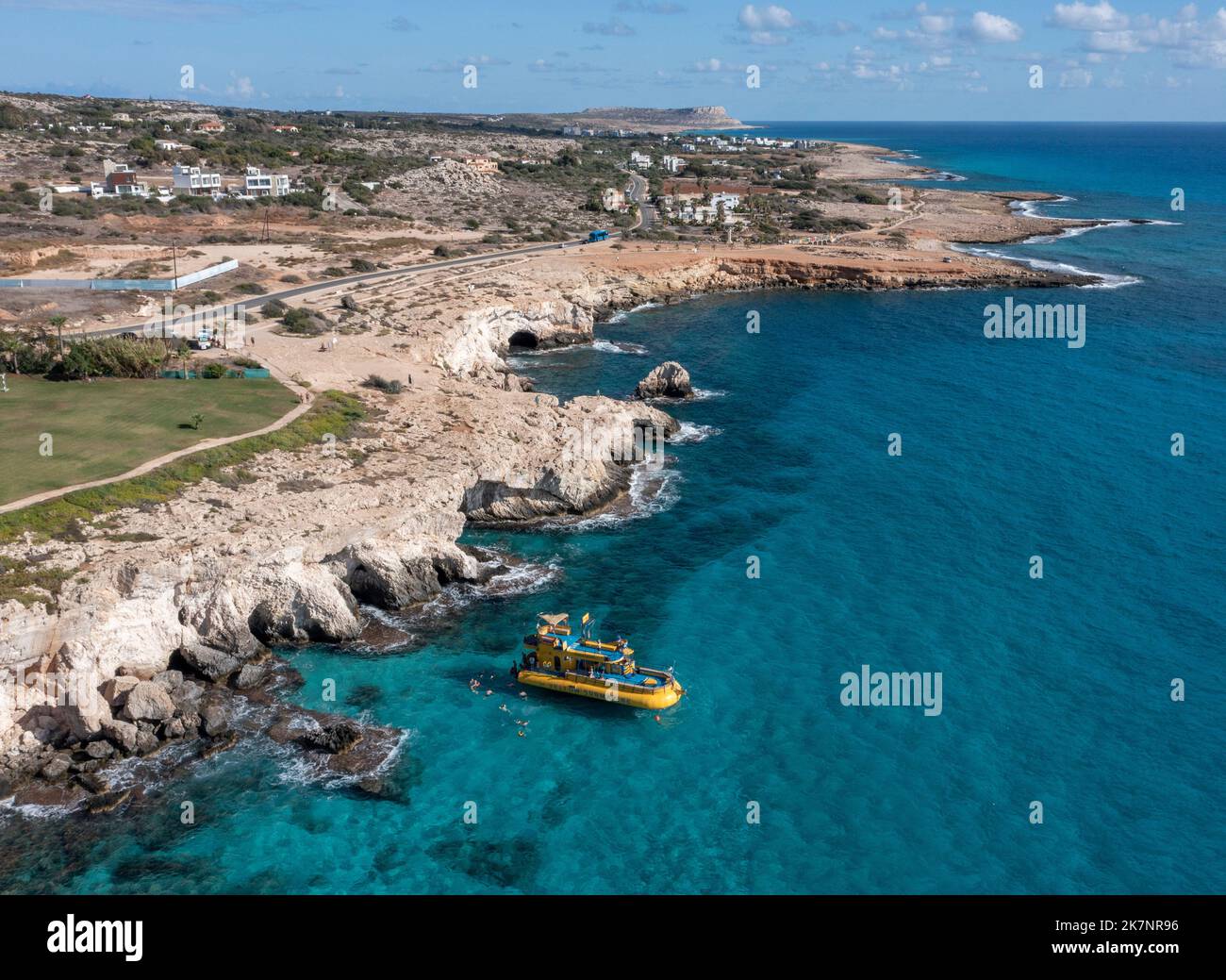 Aerial view of the Bridge of Lovers, Ayia Napa, Cyprus Stock Photo - Alamy
