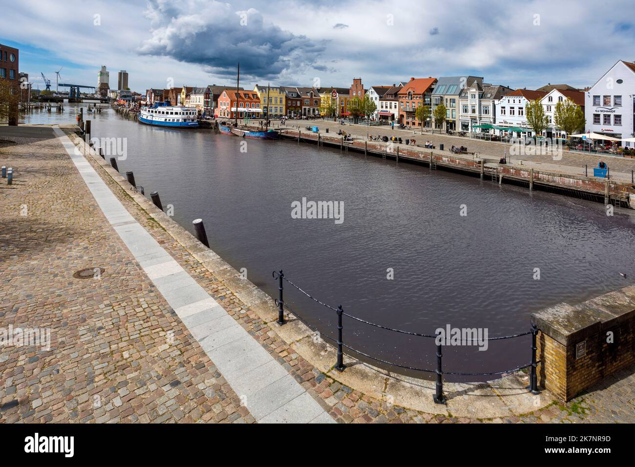 Downtown around the inland port of Husum Stock Photo - Alamy