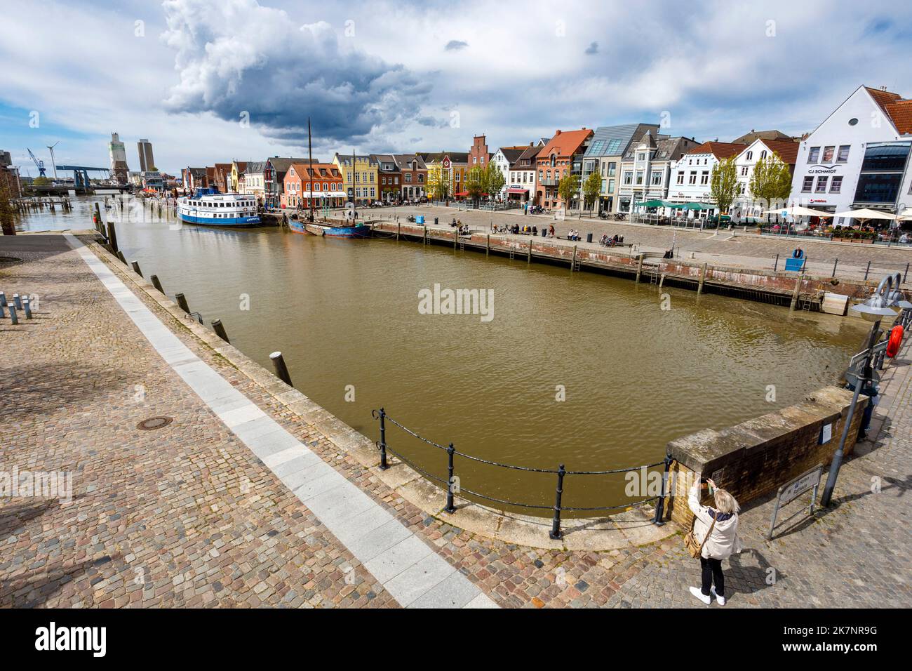 Downtown around the inland port of Husum Stock Photo - Alamy