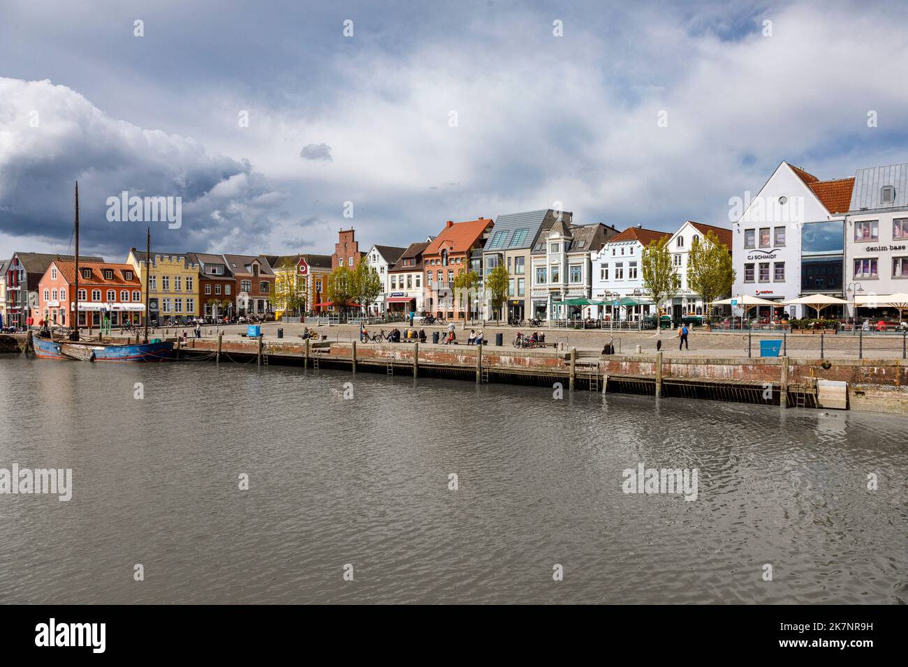 Downtown around the inland port of Husum Stock Photo - Alamy