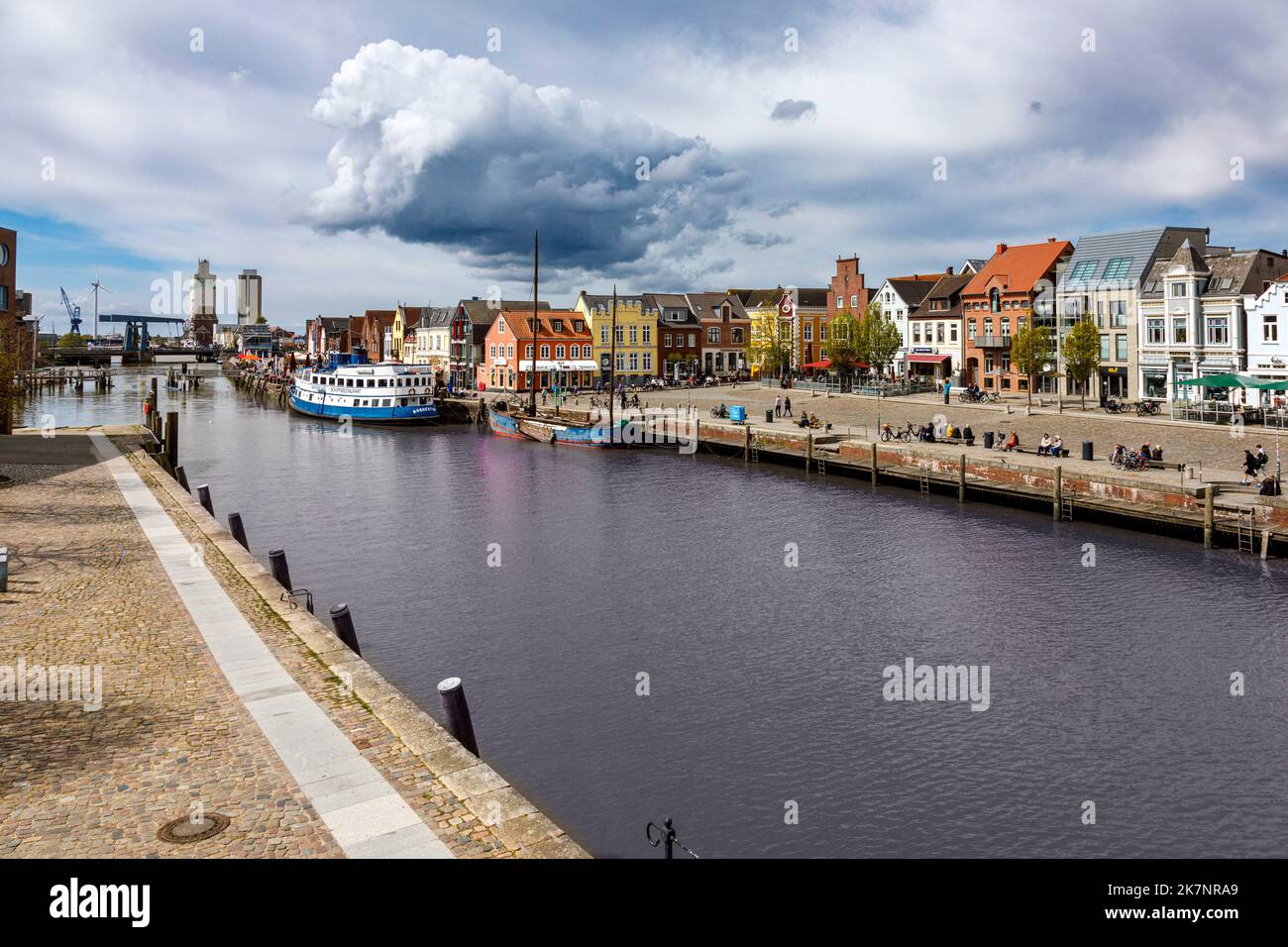 Downtown around the inland port of Husum Stock Photo - Alamy