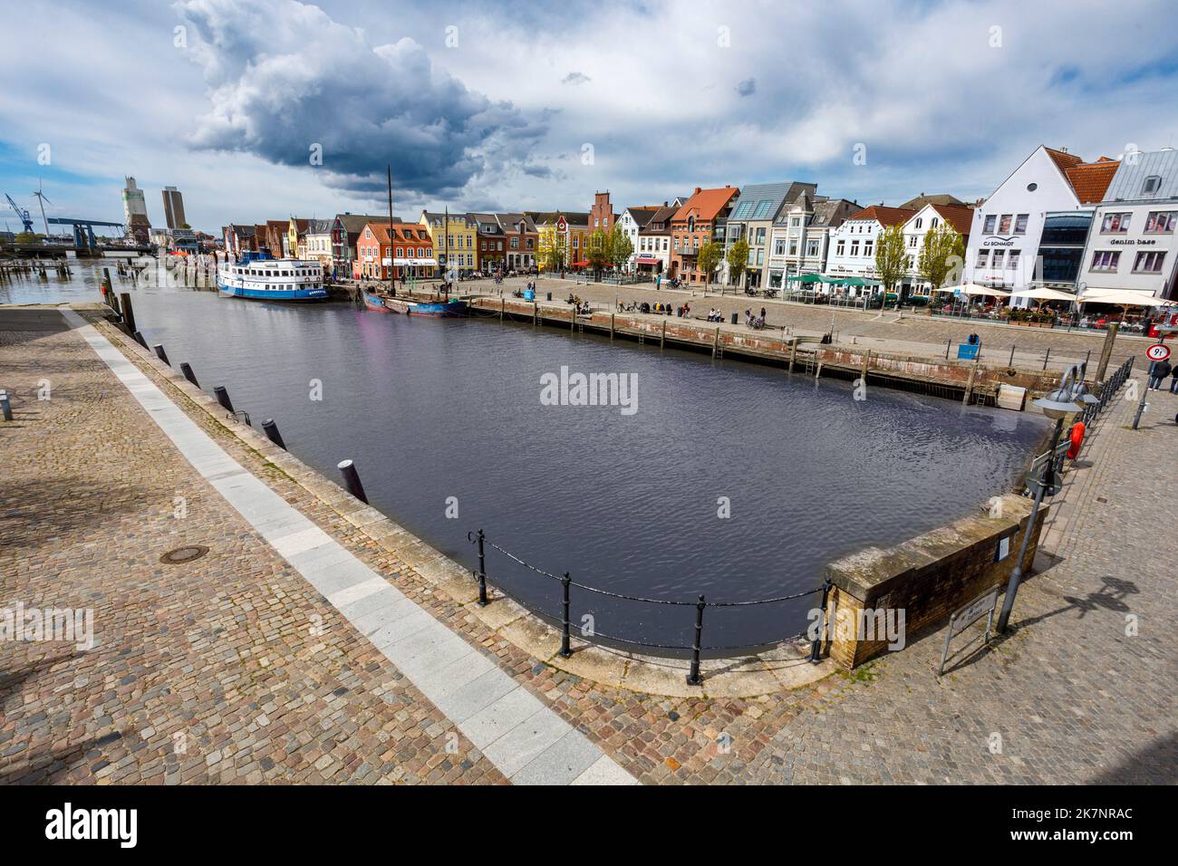 Downtown around the inland port of Husum Stock Photo - Alamy