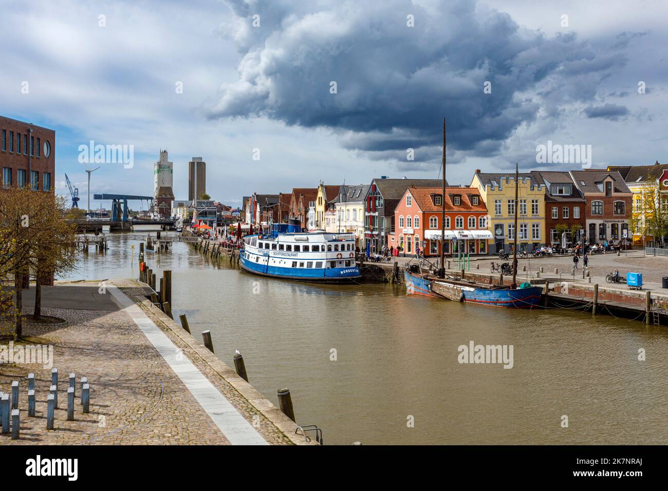 Downtown around the inland port of Husum Stock Photo - Alamy