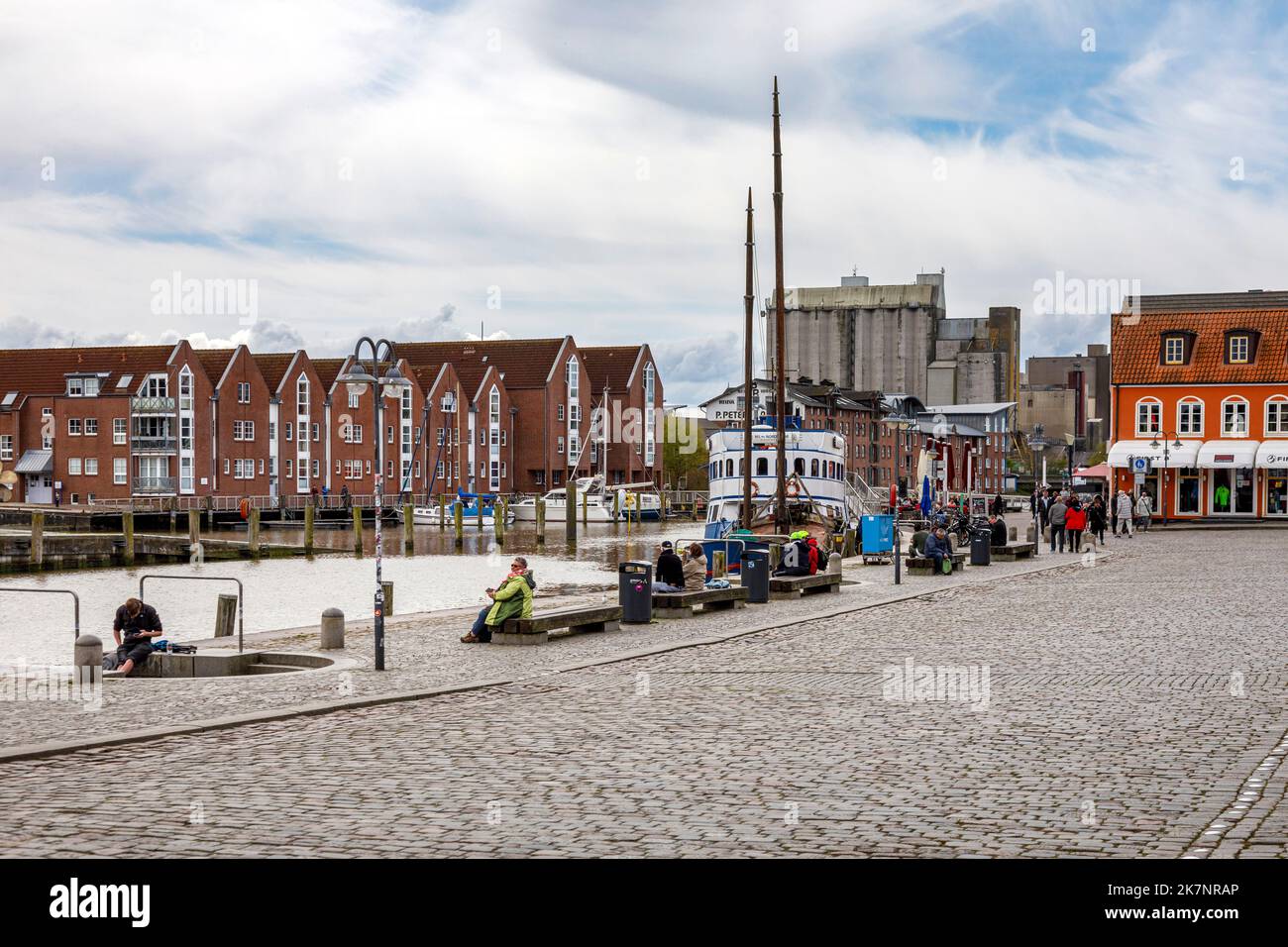 Downtown around the inland port of Husum Stock Photo - Alamy
