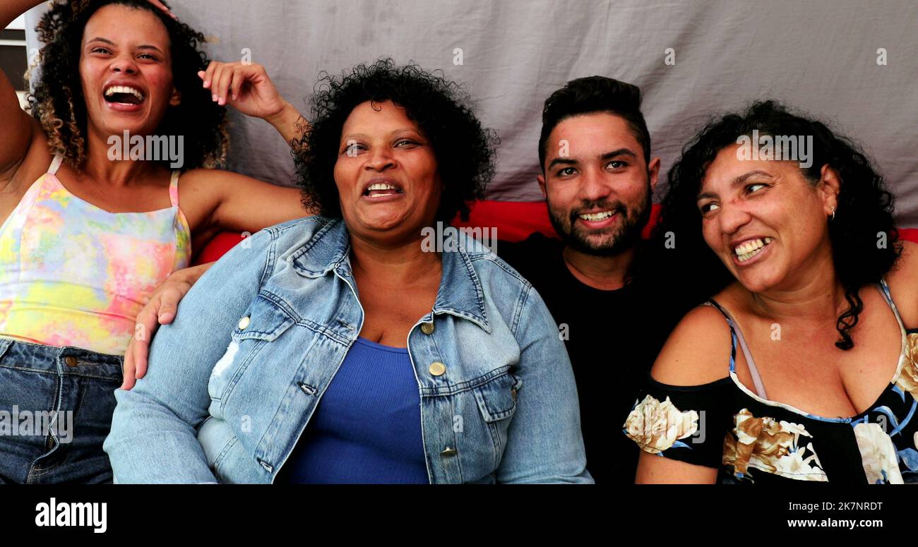 Happy hispanic latin south american people together Stock Photo - Alamy