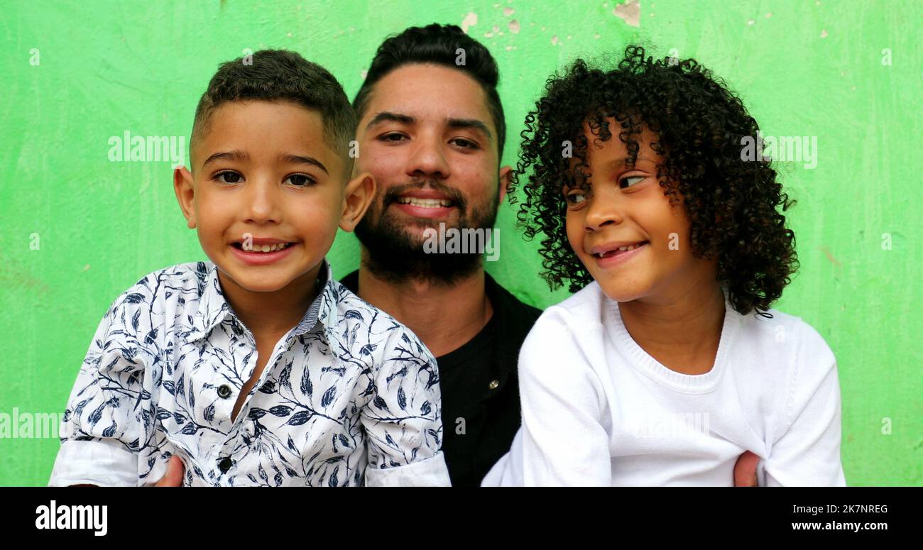 Happy hispanic people. south american latin father and children Stock ...