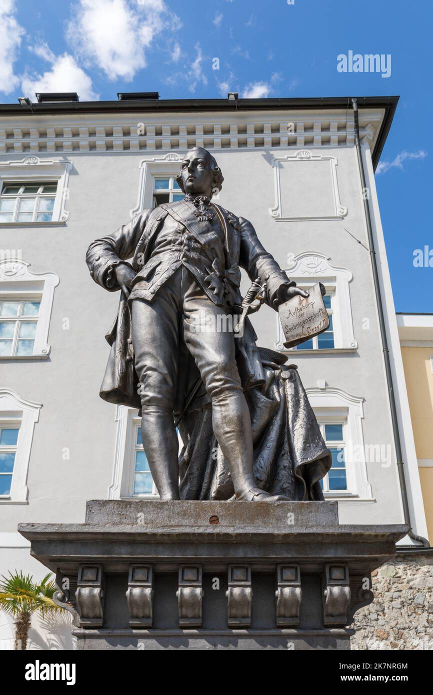 Statue of Emperor Joseph II in Lienz, Austria Stock Photo - Alamy