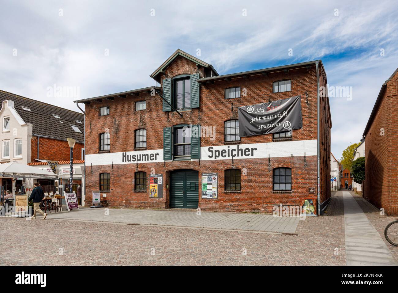 Husumer Speicher on Hafenstraße at the inland port of Husum, cultural ...