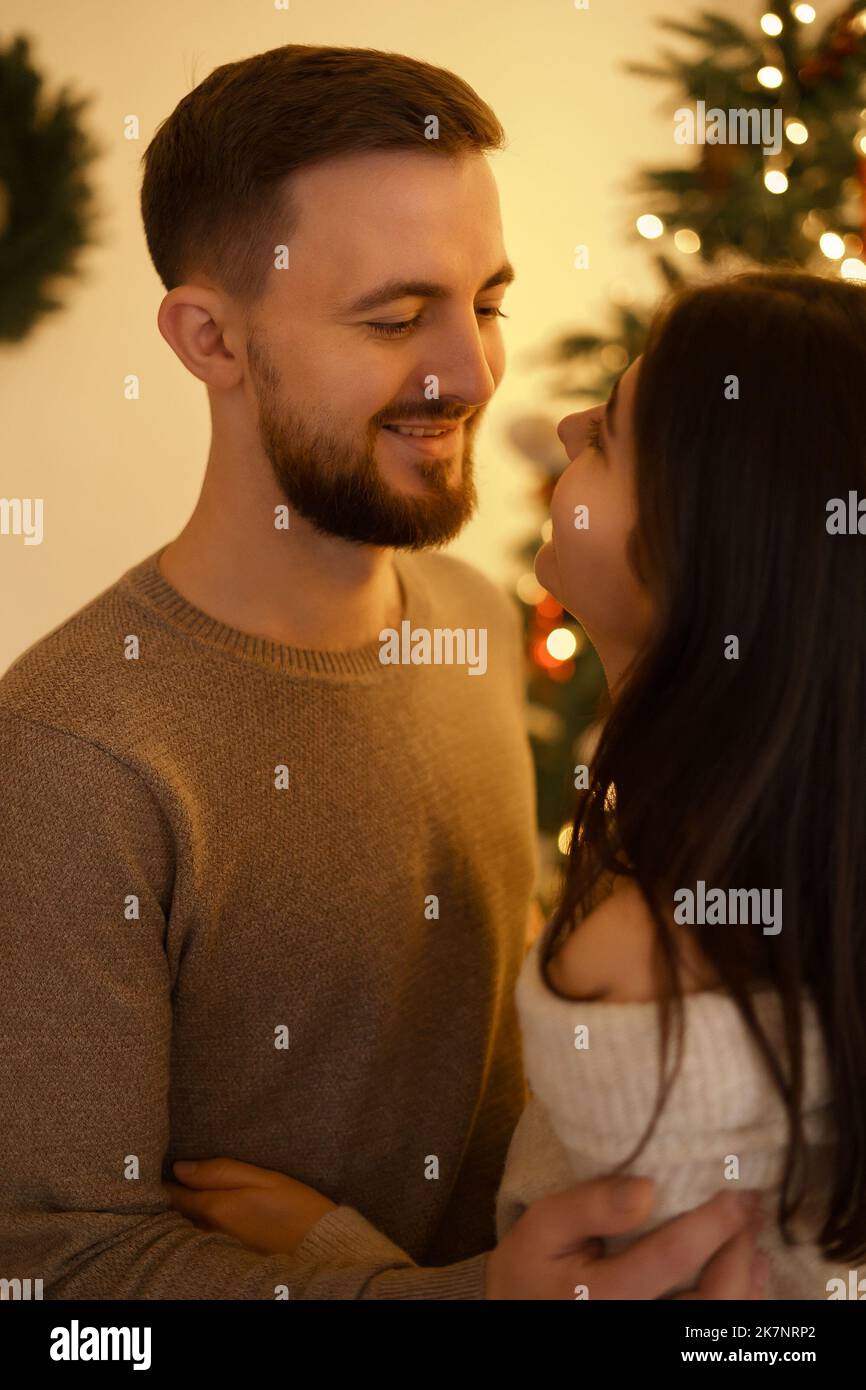 Two cheerful lovely sweet tender beautiful adorable cute romantic ...