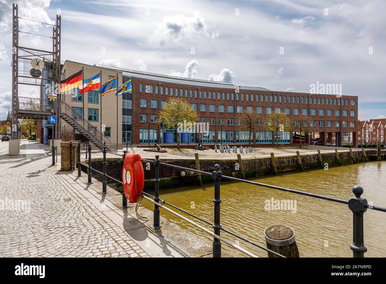 Husum town hall at the old inland port Stock Photo - Alamy
