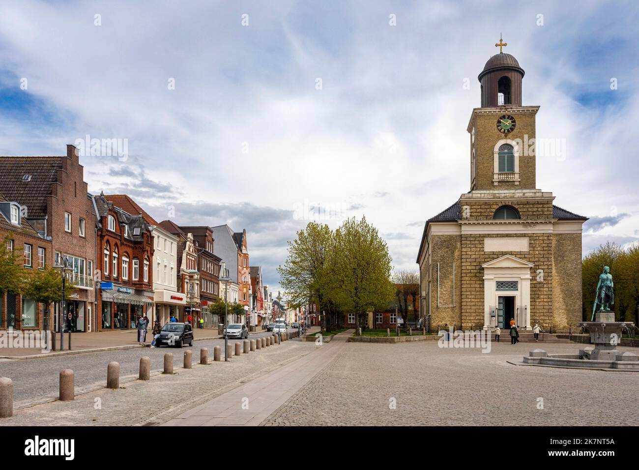 St. Mary's Church on the market square in Husum, with the Asmussen ...