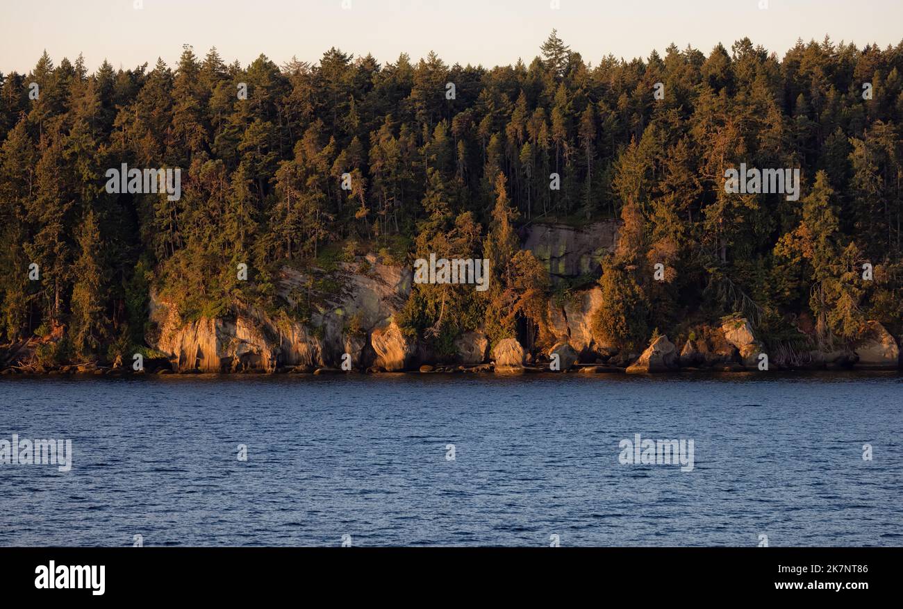 Canadian Nature Landscape on the West Coast of Pacific Ocean. Fall ...