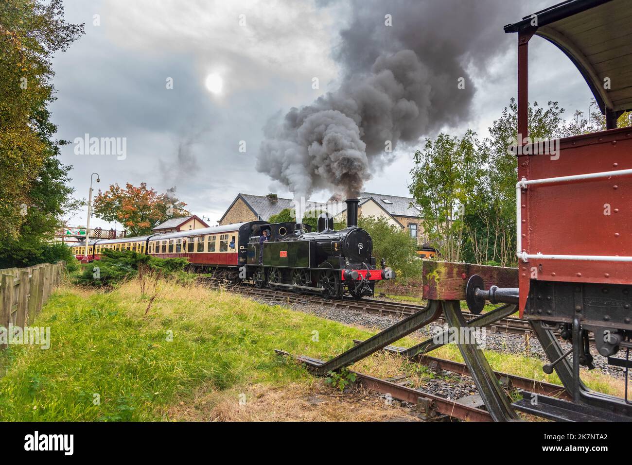 Number 1054, an LNWR Coal Tank engine at Ramsbottom on the ELR. during ...