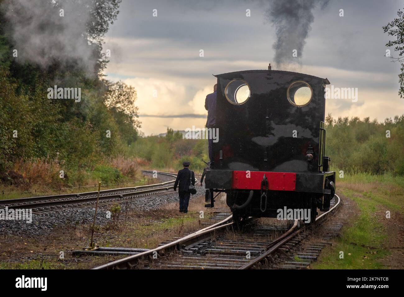 Number 51241 Pug steam engine at Ramsbottom station durring the autumn ...
