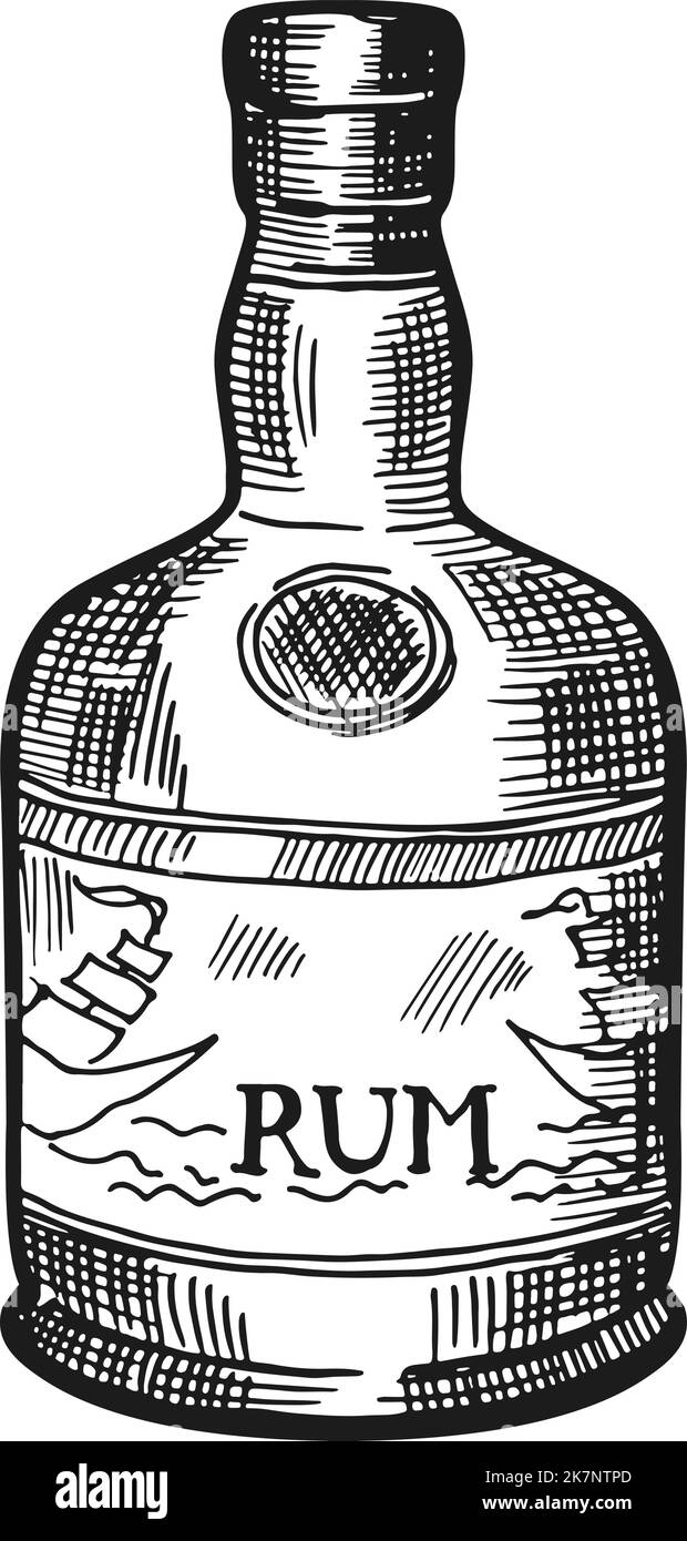 Rum bottle. Hand drawn alcohol drink glass Stock Vector Image & Art - Alamy Rum bottle. Hand drawn alcohol drink glass Stock Vector Image & Art - Alamy