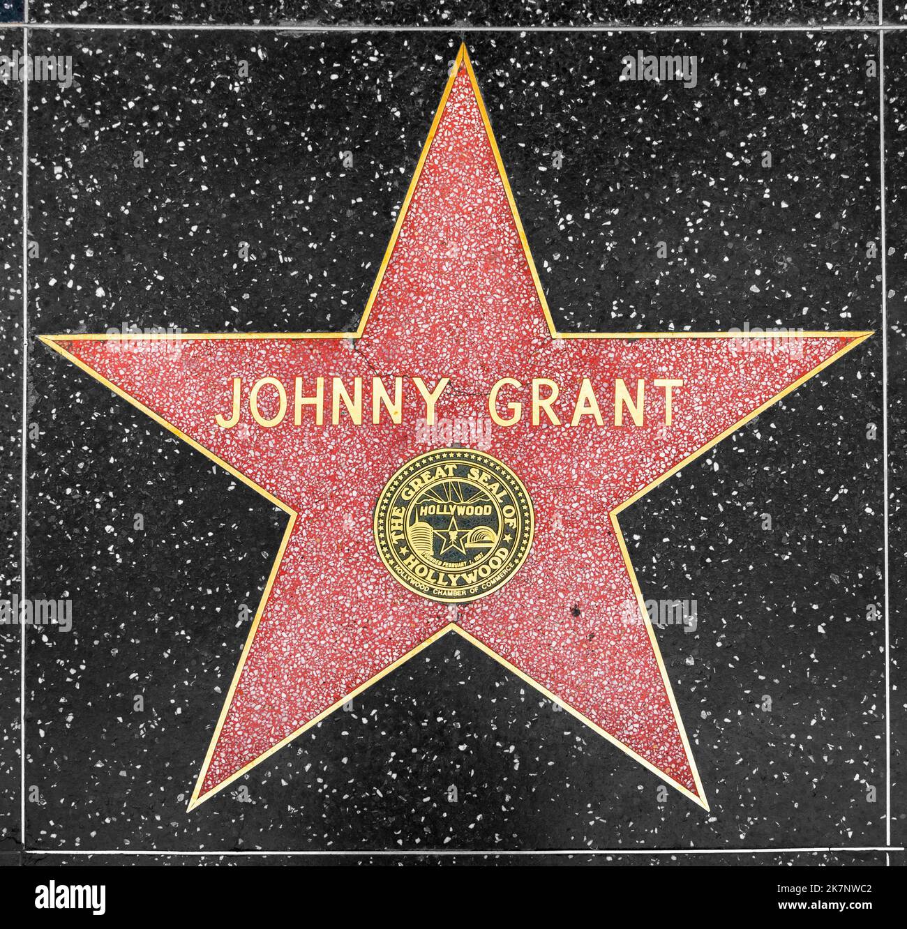 Los Angeles, USA - March 5, 2019: closeup of Star on the Hollywood Walk ...