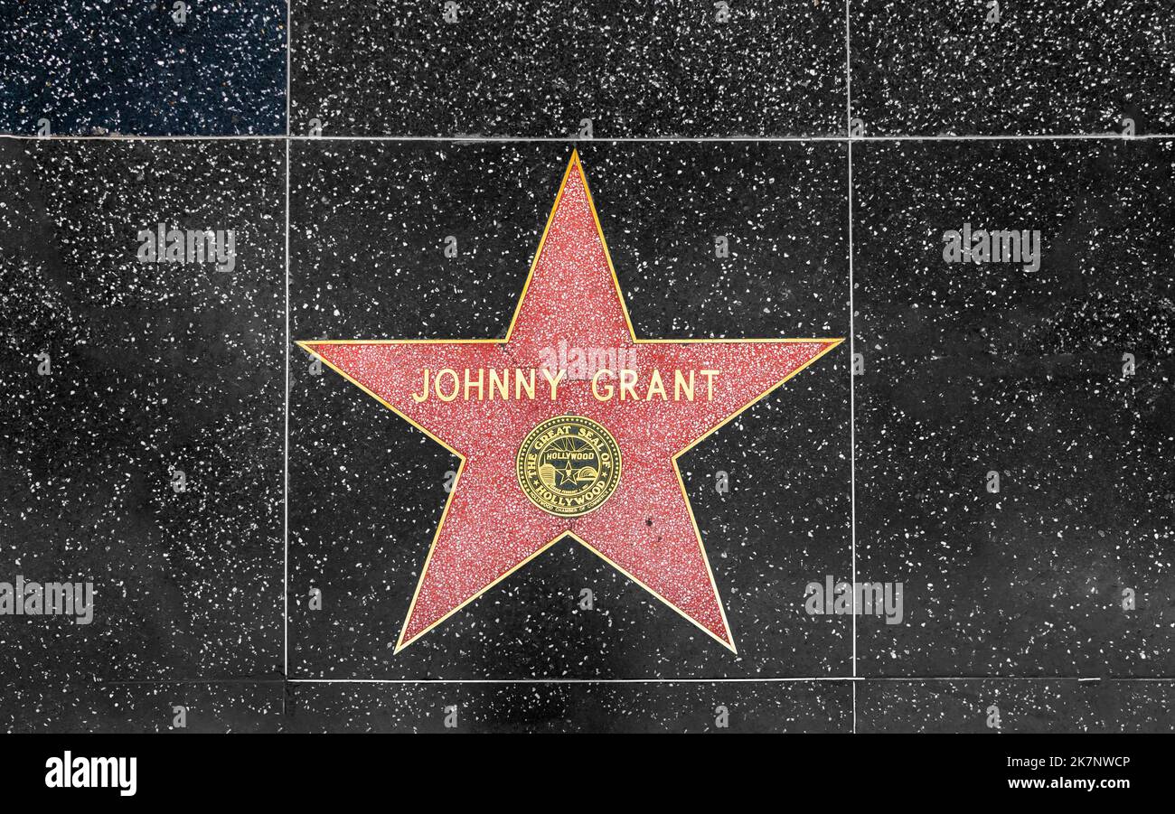 Los Angeles, USA - March 5, 2019: closeup of Star on the Hollywood Walk ...