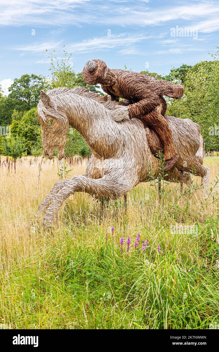 A woven wicker work sculpture of Tam O Shanter on Auld Meg by local ...