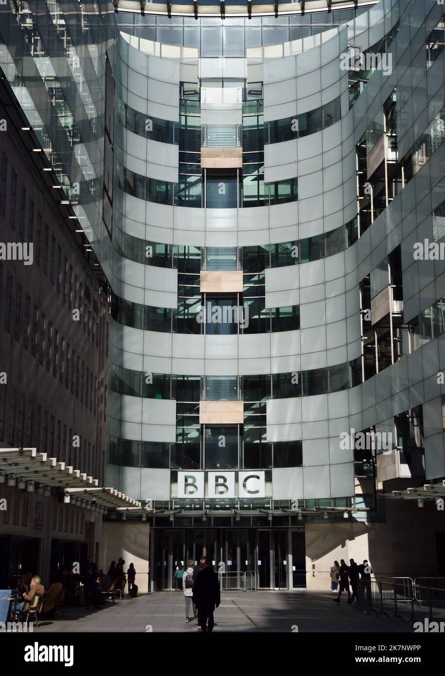 London, UK. 18th Oct, 2022. General view of Broadcasting House, the BBC ...