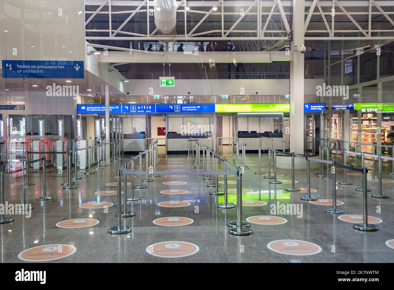 Frankfurt, Germany - October 2, 2020: passport control counter at ...