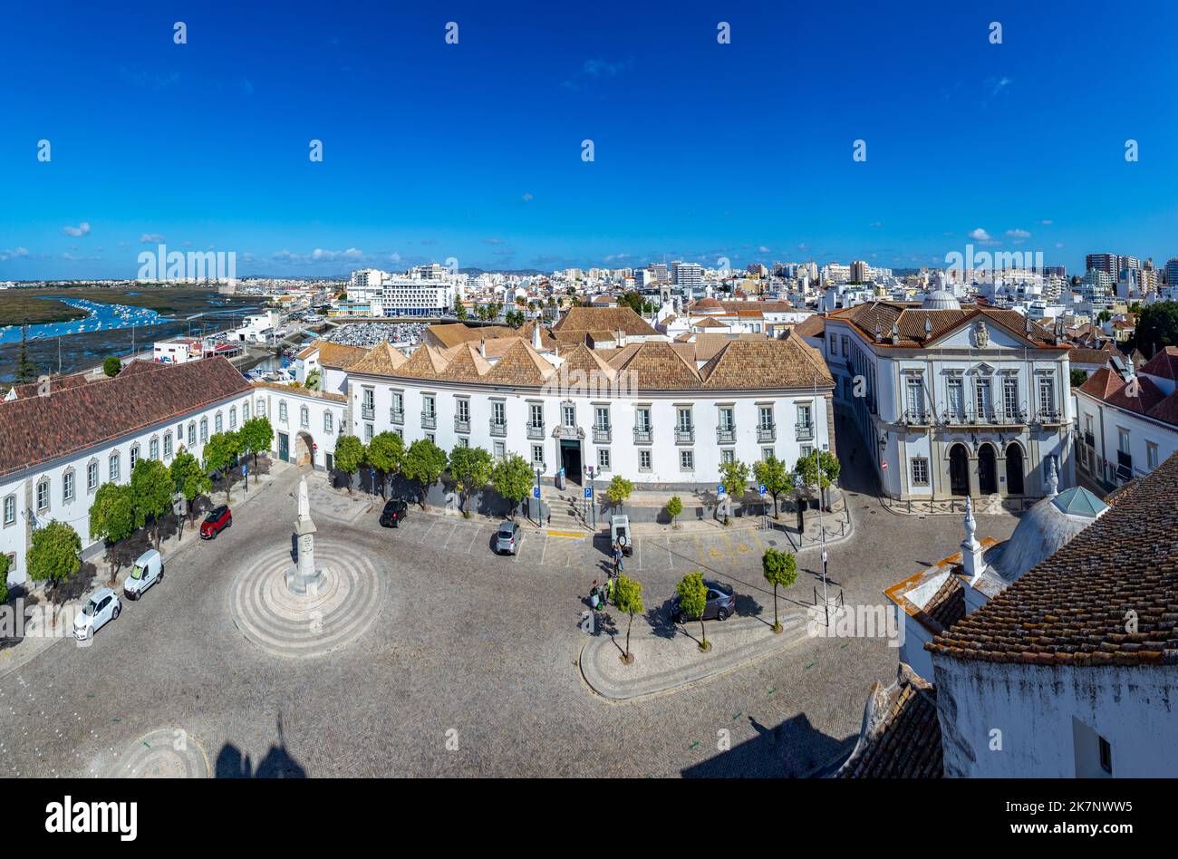 aerial of scenic skyline of Faro in Portugal Stock Photo - Alamy