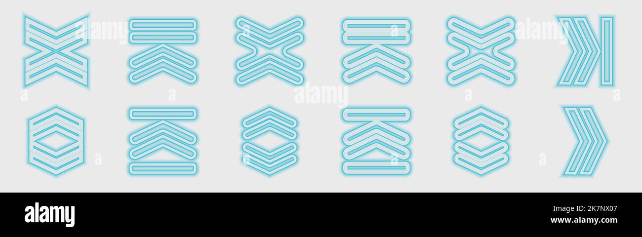 Retrofuturistic y2k geometry design elements collection. Big collection of abstract graphic ...