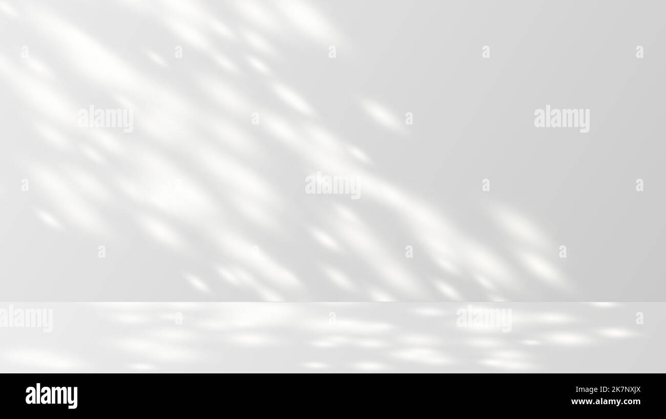 Sunlight on a gray wall, sunbeams in a room, sunny day scene for ...